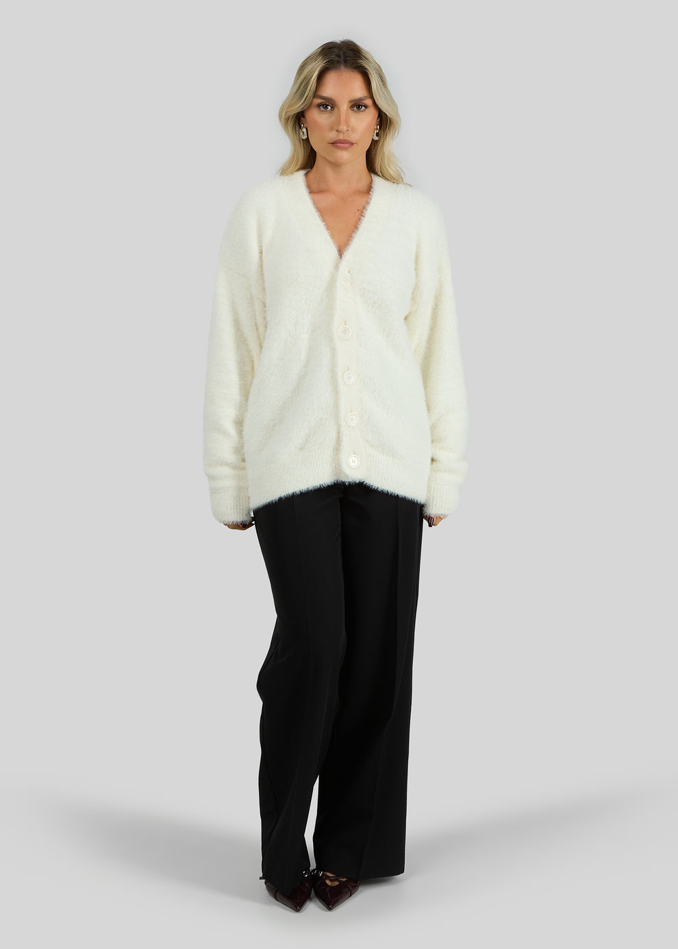 Snow Furry Oversized Cardigan